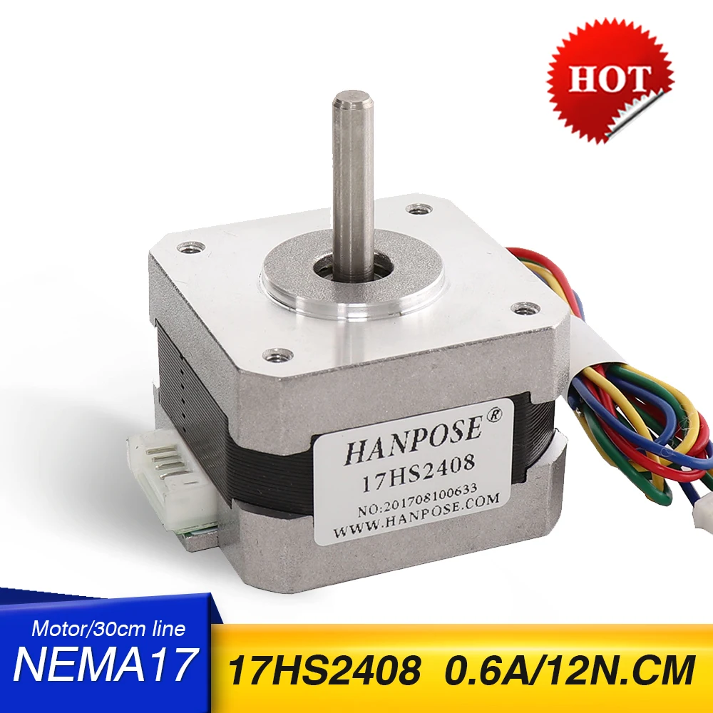 High torque certification 17HS2408 4-lead 42 motor 42BYGH 0.6A 12N.CM ...