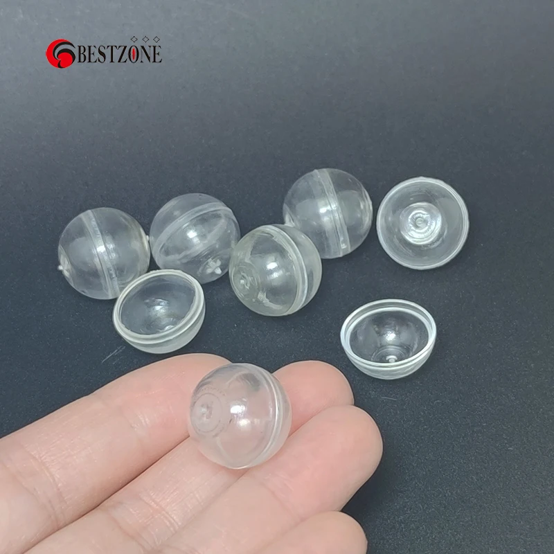50/100pcs Mini Diameter 15mm Clear Transparent Plastic Capsules Toys ...