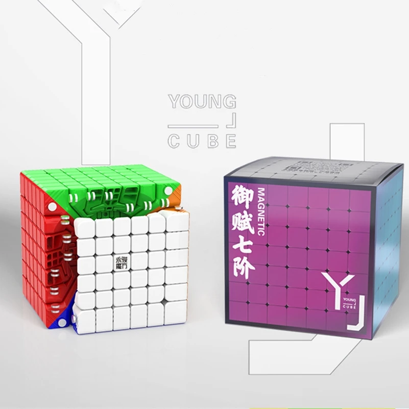 Yongjun cubo magnético de velocidad de 7x7x7, cubo mágico yufu de 7x7 ...