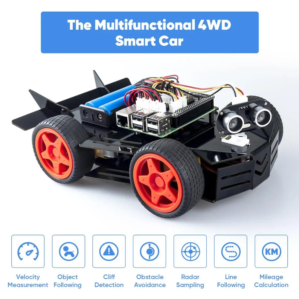 Sunfounder Raspberry Pi Car Robot Kit For The Raspberry Pi 4b And 3 ...