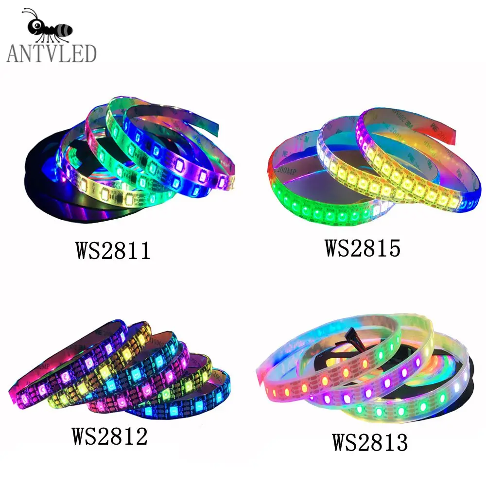 WS2811 WS2812B WS2813 WS2815 RGB LED Strip Individually Addressable ...