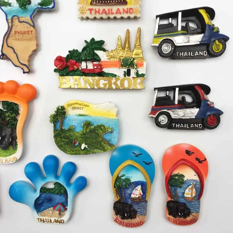 MAGNETS,Thailand island--Aimant magnétique peint pour décoration de ...
