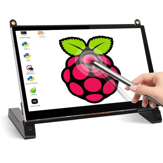 Pastall Raspberry Pi 4 Display Touchscreen 7 Inch HDMI 1024×600 USB IPS ...