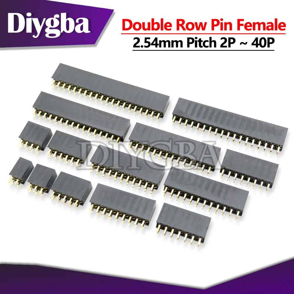 10PCS/LOT Double Row Pin Female Header Socket Pitch 2.54mm 2*3PIN 4PIN ...