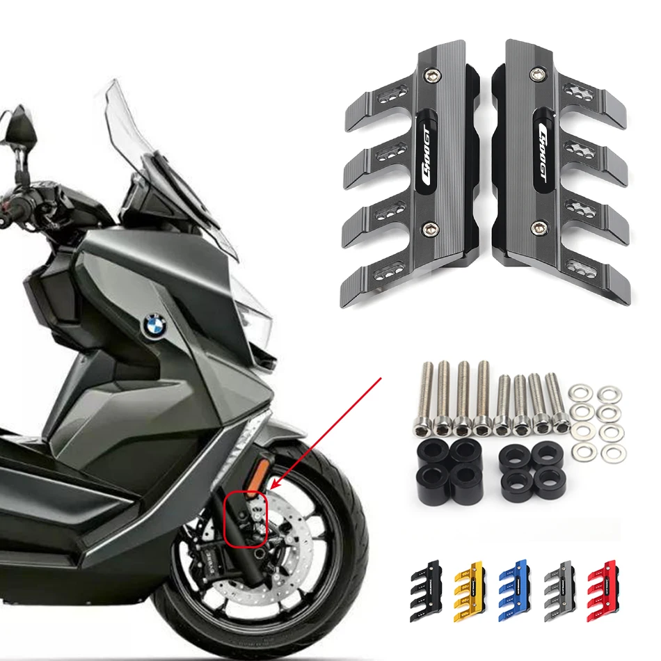 Mit-Logo-F-r-BMW-C400GT-C400X-C400-GT-X-Motorrad-Gabel-Besch-tzer-Kotfl ...