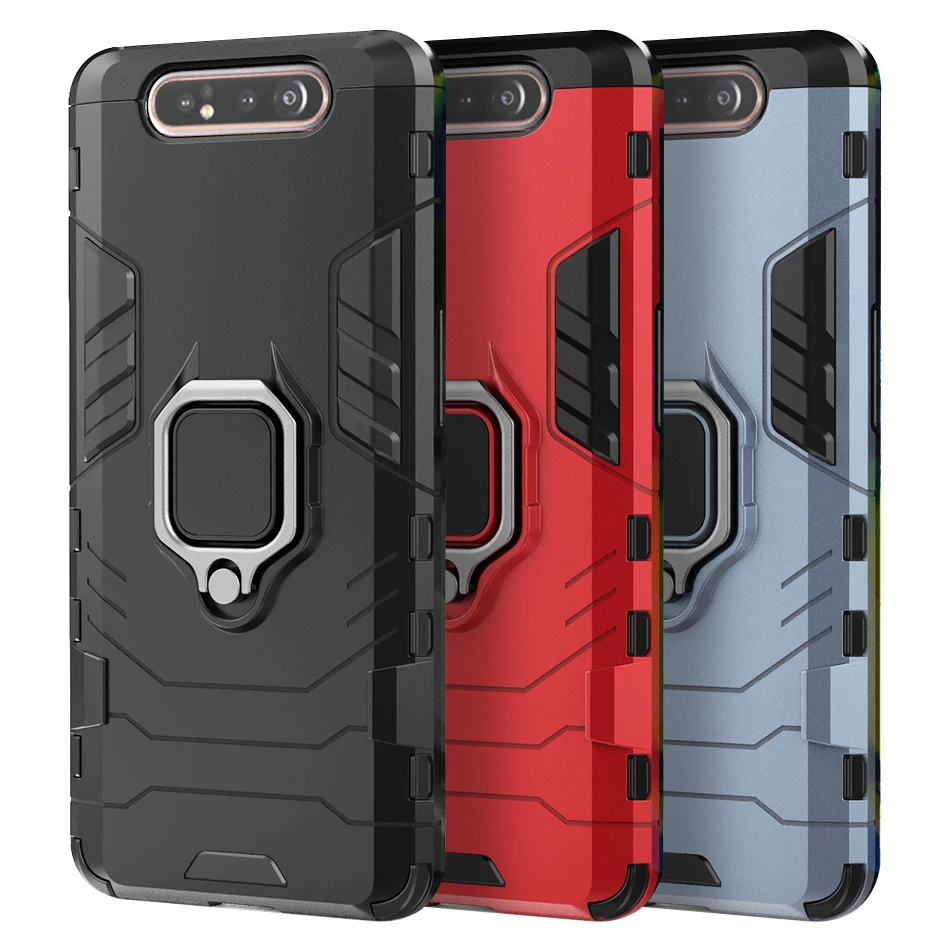 For Samsung Galaxy A80 Case Cover Luxury Full Protective Ring Magnetism ...
