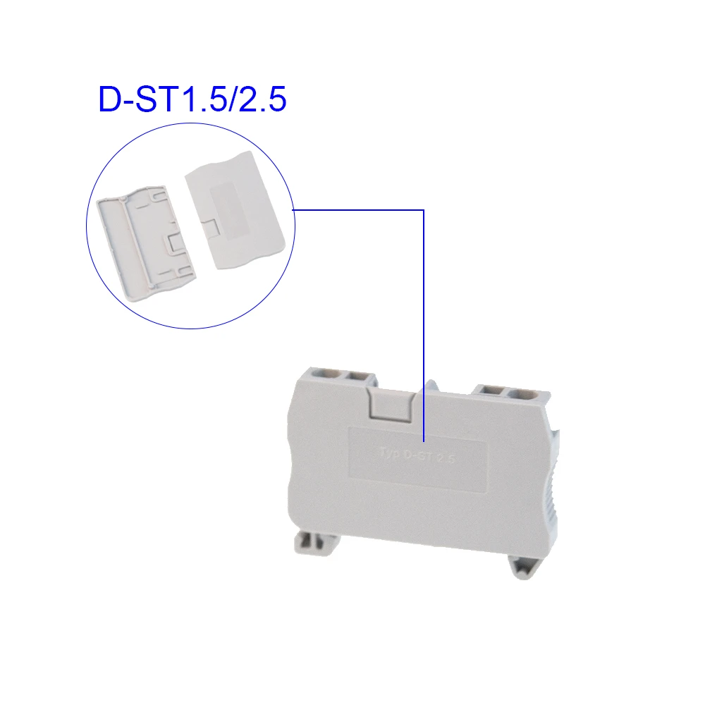 1 Piece D-st1.5-2.5 End Cover For St1.5 St2.5 And Pt2.5 Din Rail ...