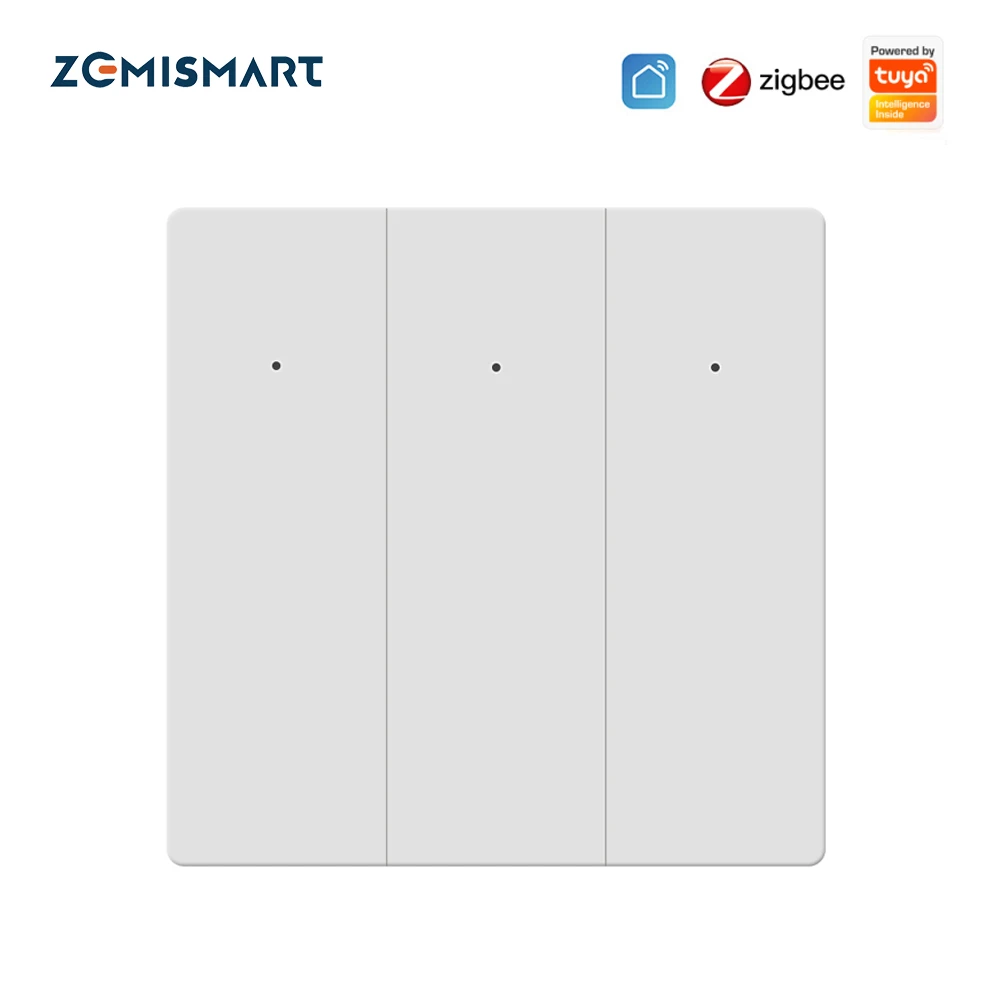 Zemismart Tuya Zigbee EU Light Switch No Neutral Wall Push Button ...