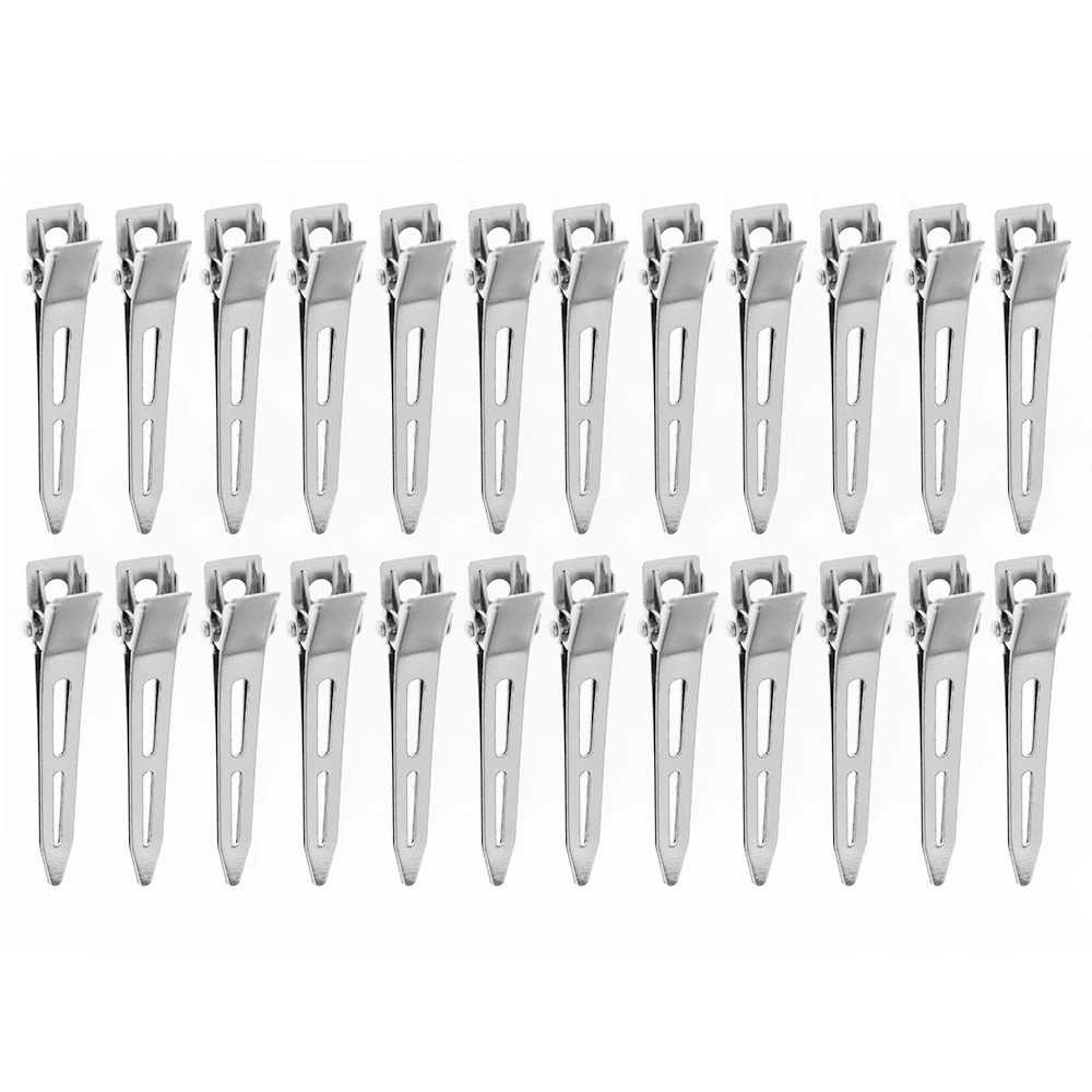 24Pcs-New-Professional-Salon-Ladies-Curl-Clips-Metal-Silver-Seamless ...