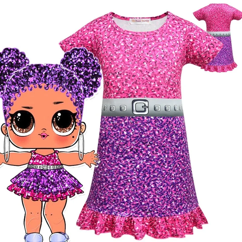 Lol Surprise Doll Summer Dress New Girl Dress Cartoon Skirt Children ...