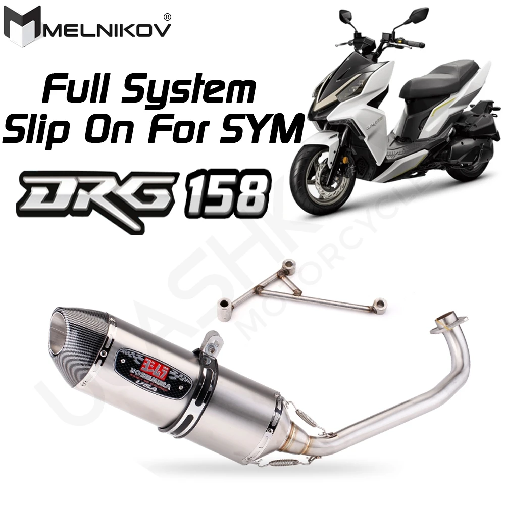 Slip On Full Exhaust System For SYM DRG BT DRG158 Motorcycle Exhaust ...