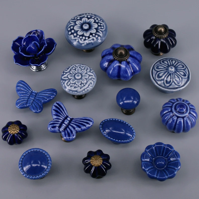 1pc Cute Porcelain Drawer Knobs And Handles For Kid Rooms Cabinet Door ...