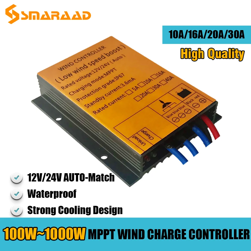 100-1000W High Quality MPPT Wind Charge Controller 12v/24v AUTO,Low ...