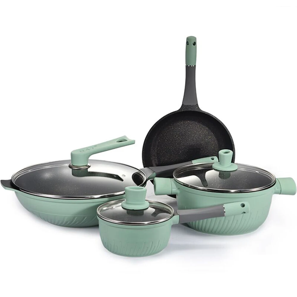 Cookware-set-soup-pot-frying-pan-wok-milk-pot-kitchen-cooking-pot-set ...