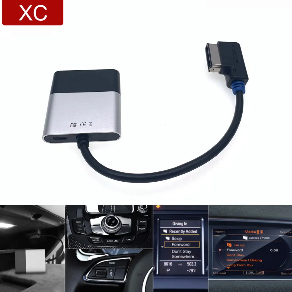 Car Bluetooth Music Adapter For Mercedes Benz MMI Media Interface AUX ...
