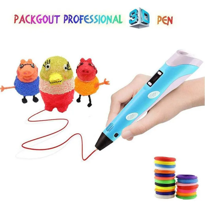 3D Pen 3D Printing Pen LED Display 3D Pens with 20 Colors PLA ABS ...