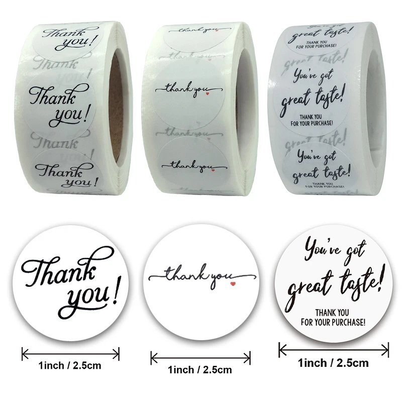 2-5cm-Thank-You-Sticker-500Pcs-Roll-Self-adhesive-Sticker-Gift-Envelope ...