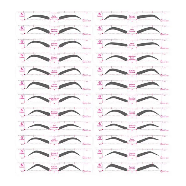 Printable Eyebrow Stencils Actual Size