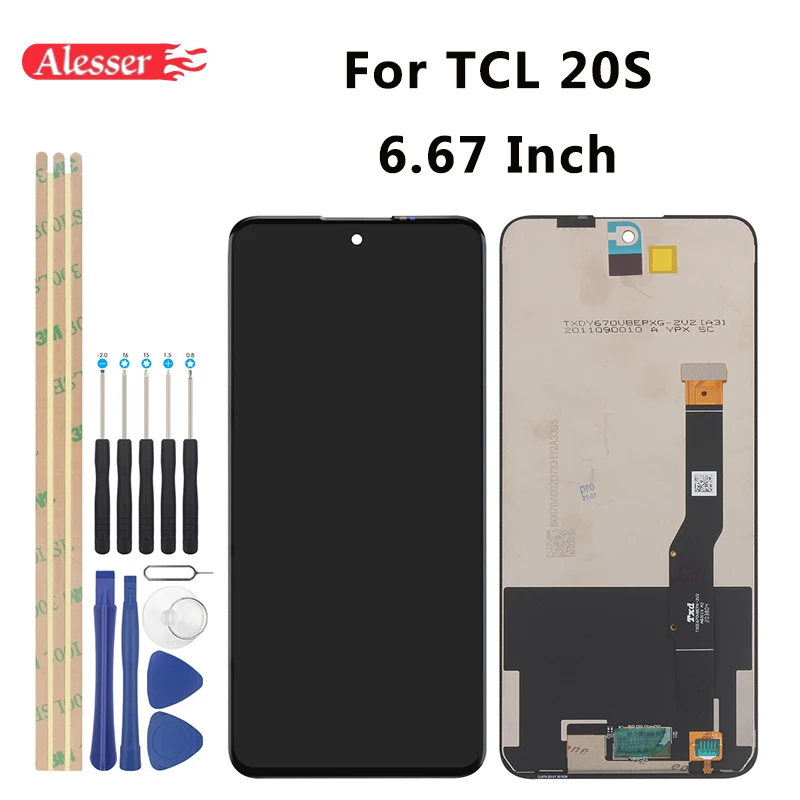 LCD Display For TCL 20S Black Replacement LCD DisplayTouch Screen ...