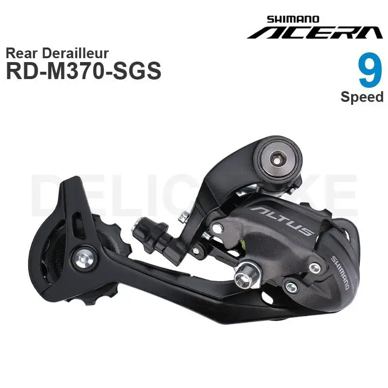 SHIMANO ALTUS M370 9v Rear Derailleur 9 speed Total capacity 45T Low sprocket 28T-34T Top ...