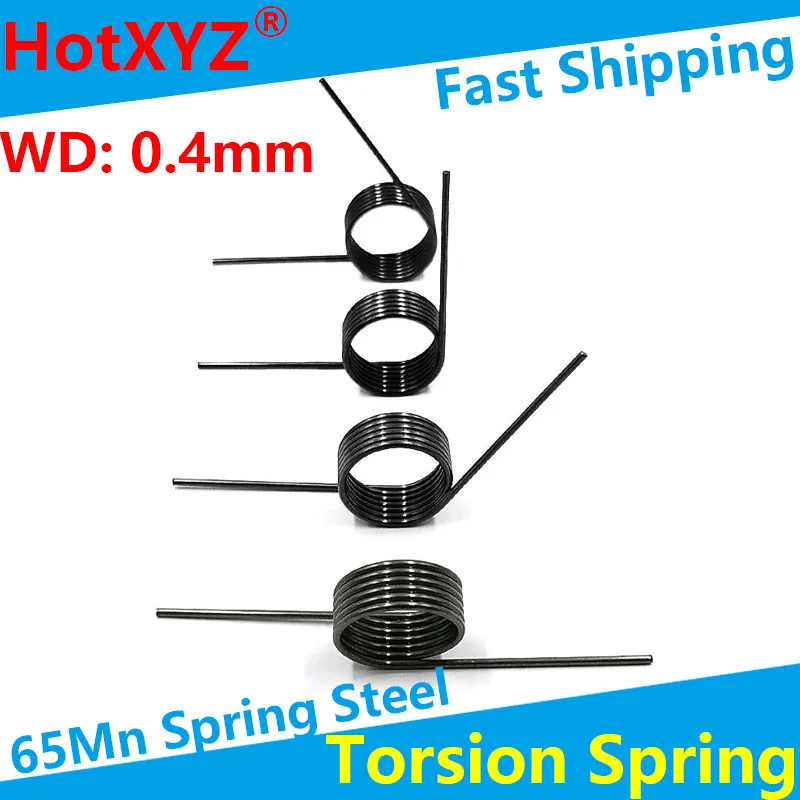V-Shaped Helical Torsion Spring 65Mn Steel Wire Diameter 0.4mm Angle 60 ...