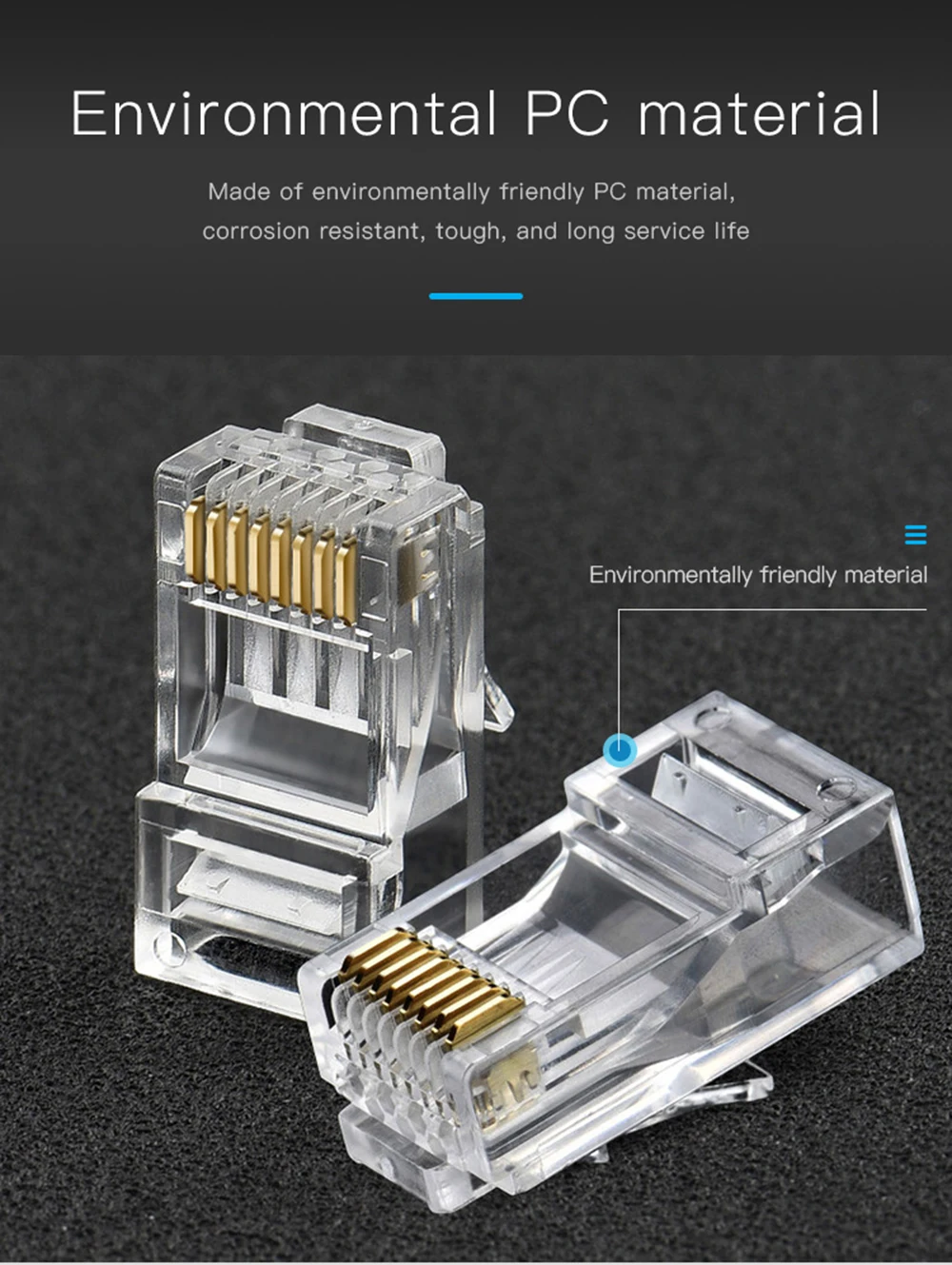 Micronet RJ45 Cable Connector-Pack