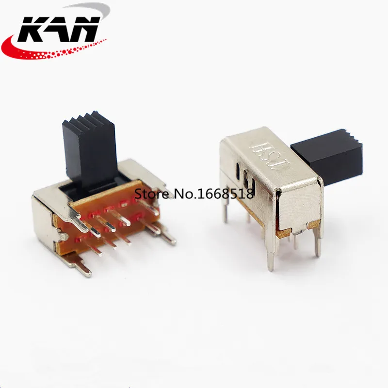 50Db Sk-23D04 (2P3T) Slide Kapcsoló Fogantyú Magassága 9 Mm-Es 3-Helyzetű 4 Rögzített Láb 8 ...