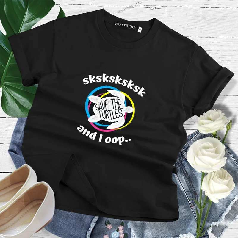 Женская забавная футболка, модная футболка SkSkSk And I Oop, женская ...