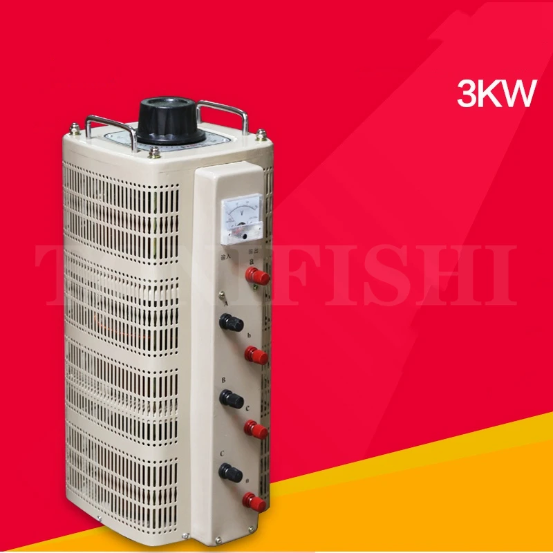Ac Three-phase Voltage Regulator 3000w Copper Coil Step-up Transformer ...