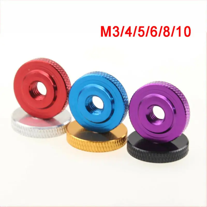 Thin Type Nut M3 M4 M5 M6 M8 M10 Aluminium Alloy Knurled Thumb Nuts ...