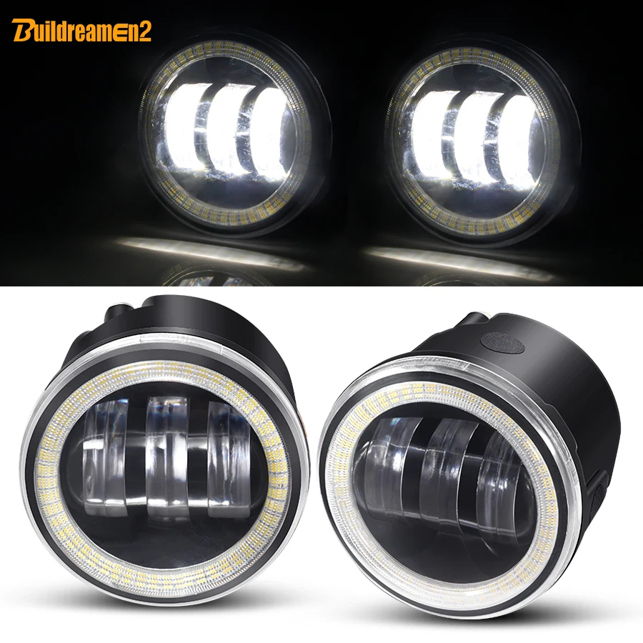 2-X-Angel-Eye-Fog-Light-Car-LED-Lens-Fog-Daytime-Lamp-DRL-For-Infiniti ...
