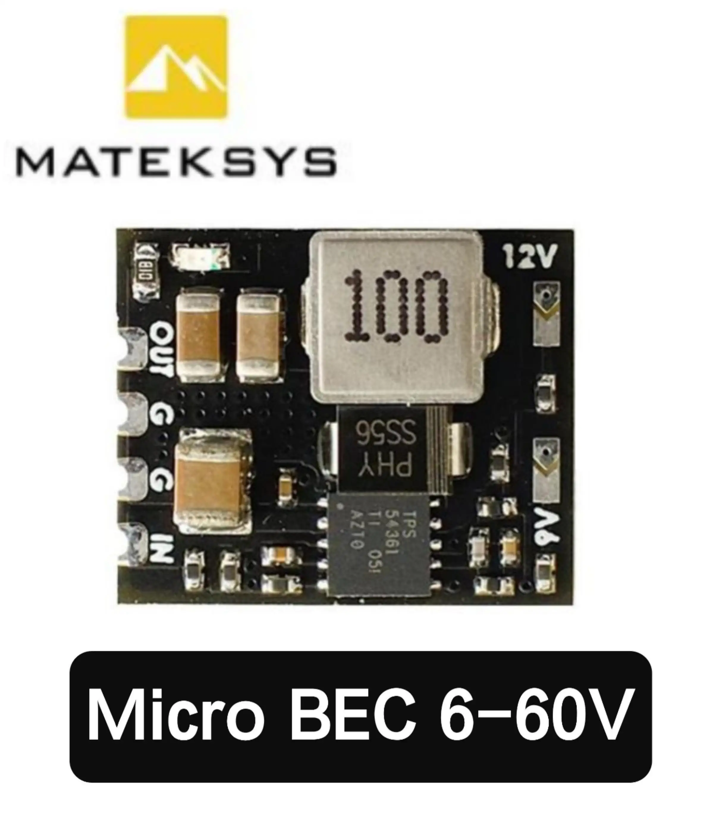 Mateksys micro bec 6 60v a 5v/9v/12v adj largamente 6v a 60v que operam ...