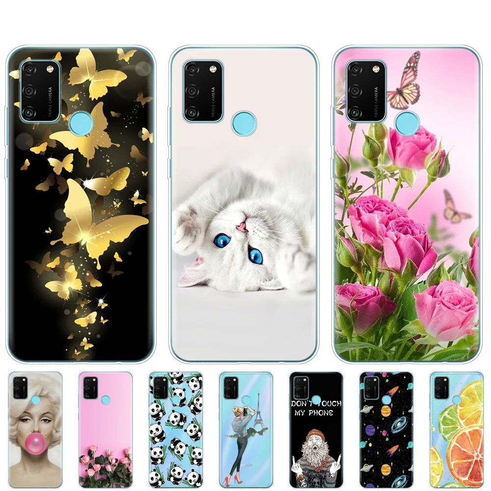Silicon Case For HONOR 9A Case 6.3" Soft TPU Fundas Phone Cover On ...