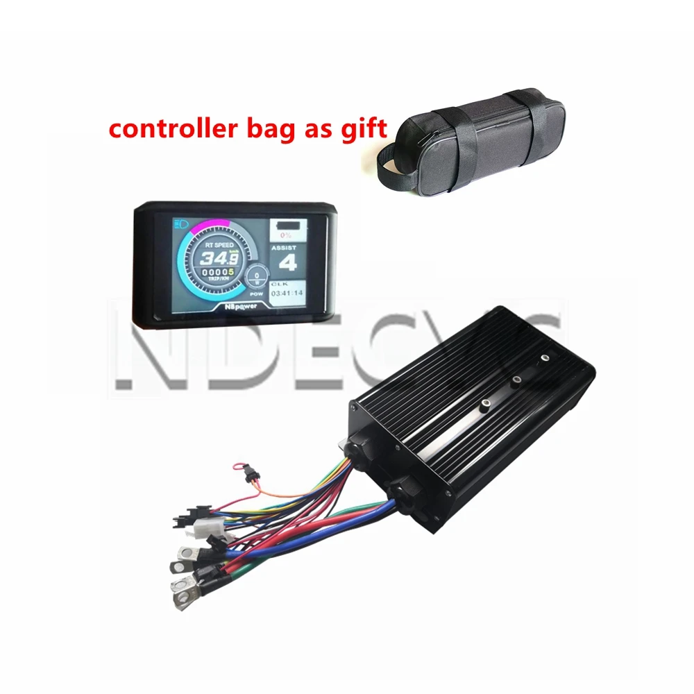 48/72v 3000w-5000w 80a Brushless Dc Ebike Controller + Ukc1/uks2 Color ...