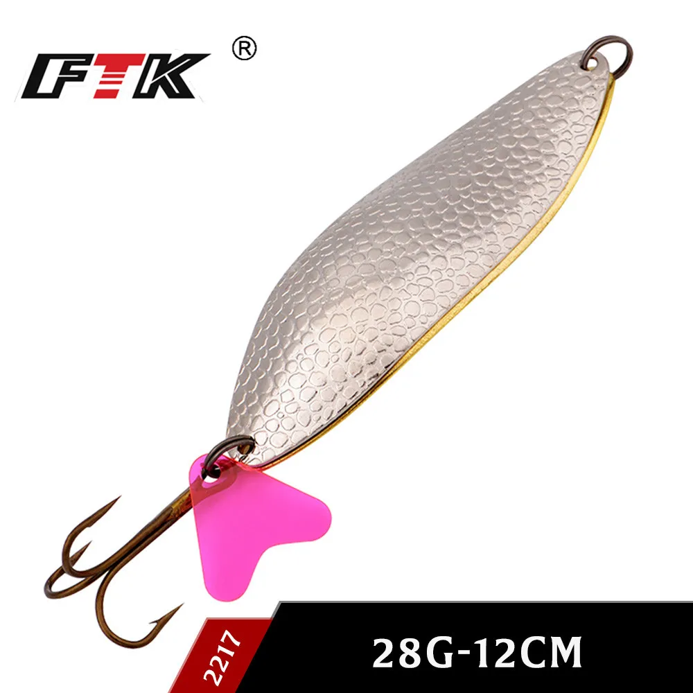 FTK-new-1PC-28g-12cm-Silver-Color-Brand-Spoon-Fishing-Lure-With-1-Hook ...
