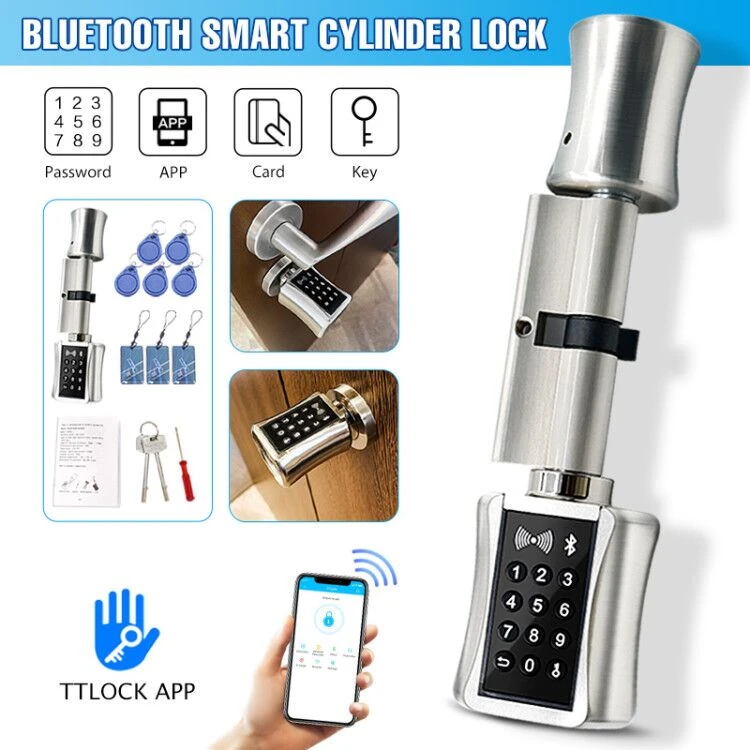 Ttlock Bluetooth Smart Cylinder Lock Wifi Security Wireless Electronic ...