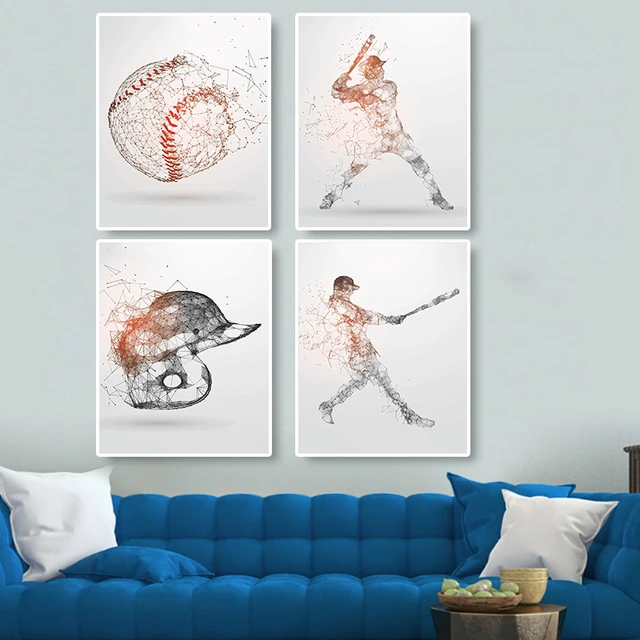 Abstract Baseball Painting