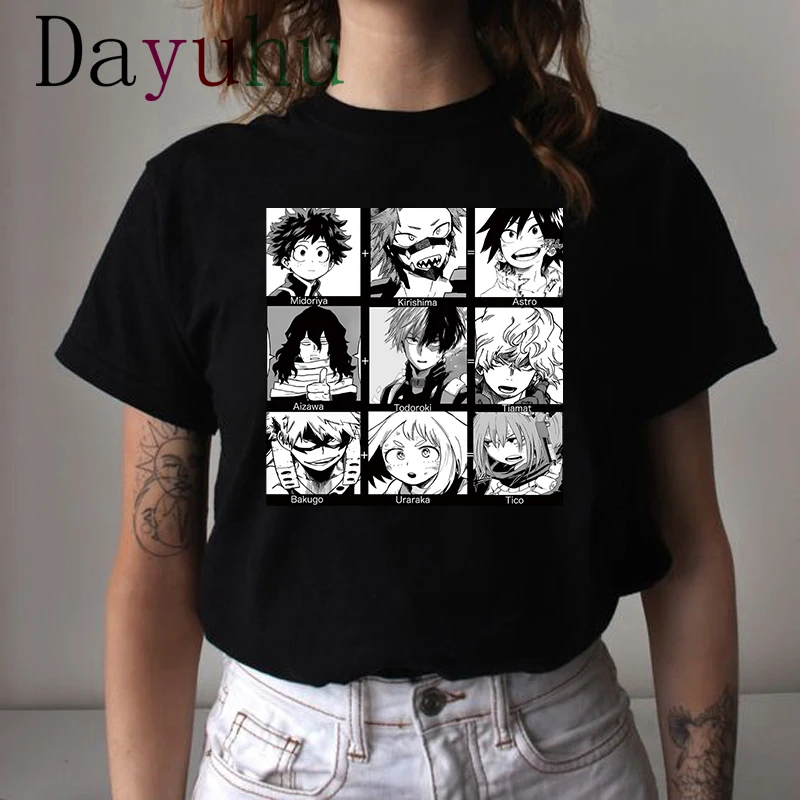 Cartoon Women My Hero Academia T Shirt Tee Funny Himiko Toga Clothing ...