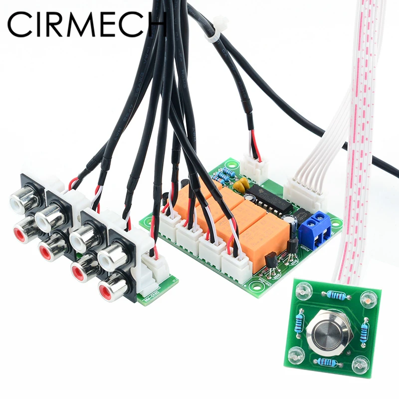 Cirmech Relay 4-way Audio Input Signal Selector Switching Rca Audio Input Selection Board Of ...