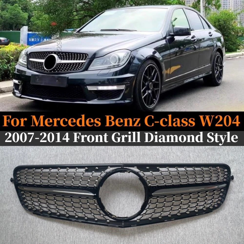 Front-Grill-For-Mercedes-Benz-C-Class-W204-07-2008-2009-2010-2011-2012 ...