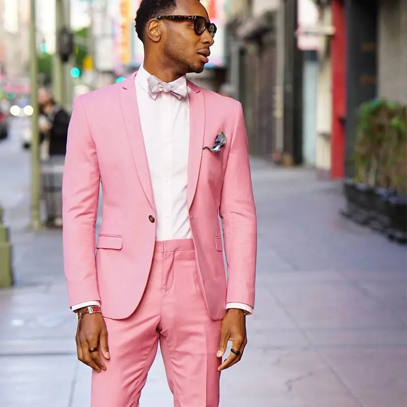 White And Pink Tuxedo For Prom