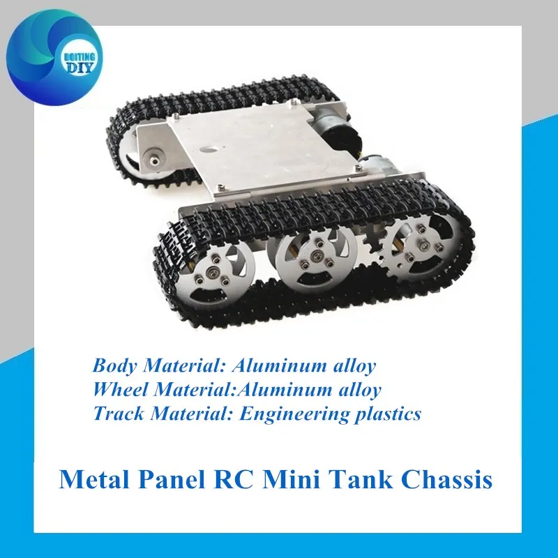 RC Smart Tank Chassis Metal Panel Mini Clawler Tracked Vehicle Mobile ...
