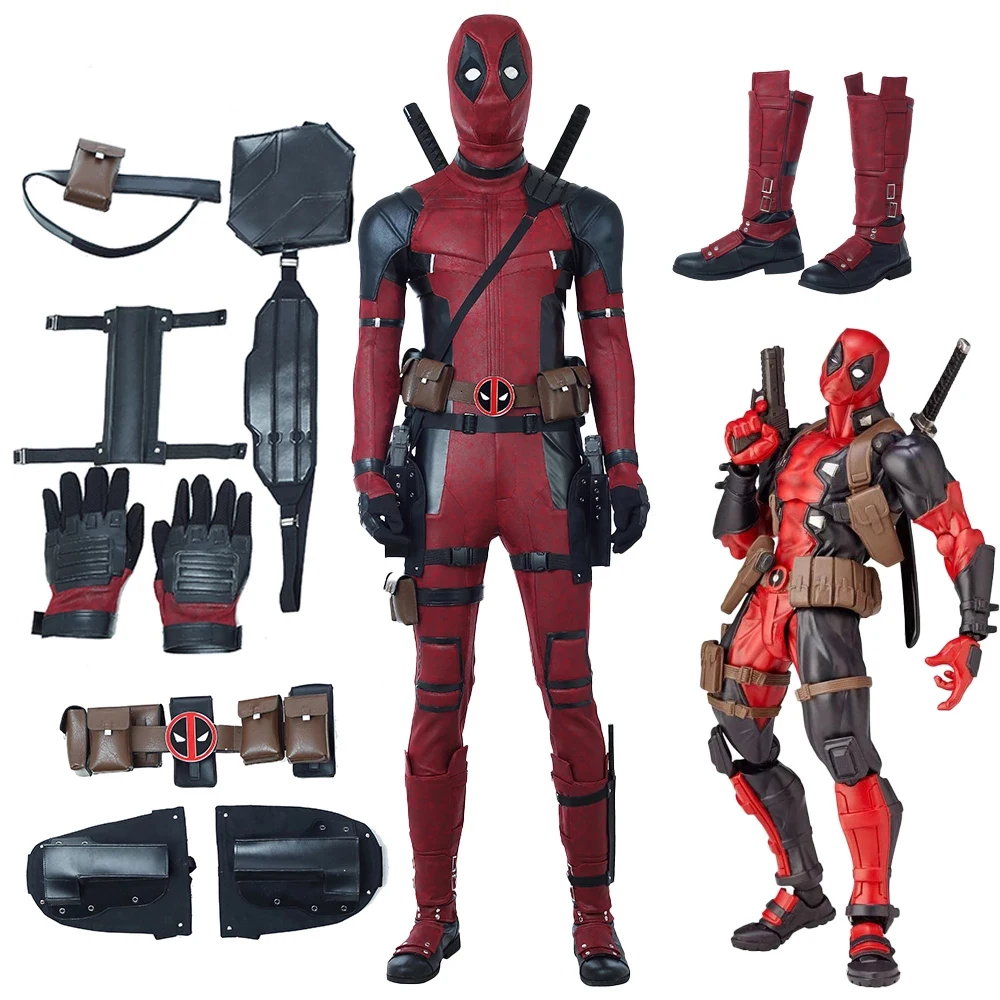 Flash Deadpool Cosplay Costume Wade Winston Wilson Bodysuit Deluxe ...