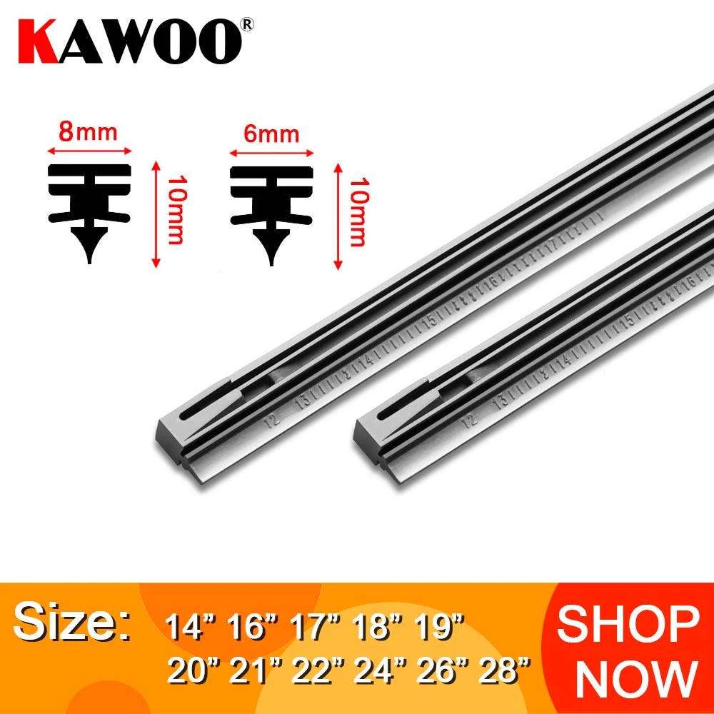 Kawoo 1pcs Car Windscreen Wiper Blade Insert Rubber Strip (refill) 8mm ...