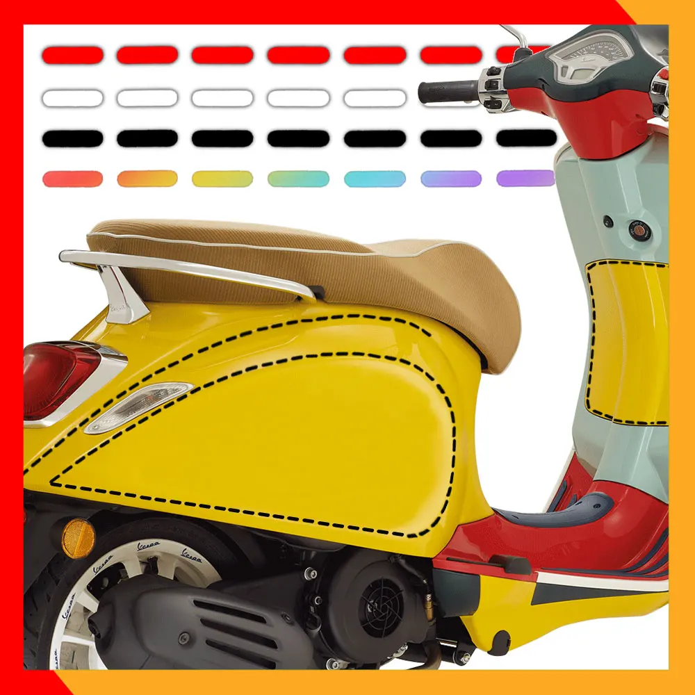 Dotted-Line-Motorcycle-Accessories-Car-Decal-Stickers-For-Vespa-PIAGGIO ...