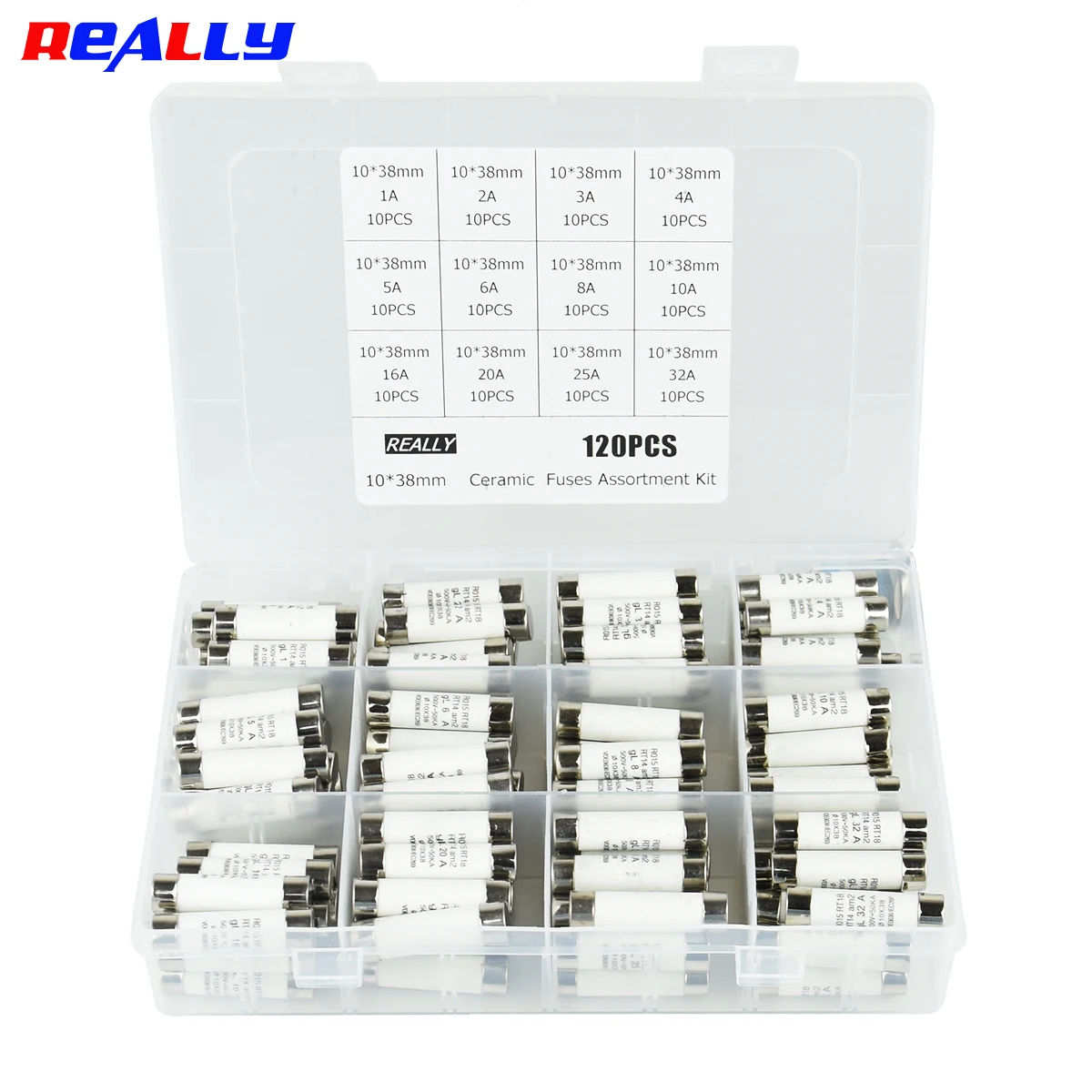 Ceramic Fuse Assorted Kit | Ceramic Tube Fuses - 120pcs 12 Ceramic Fuse ...