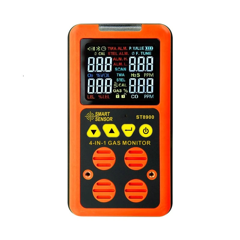 SMART SENSOR ST8900 4 in 1 Digital Gas Detector O2 H2S CO LEL Gas ...