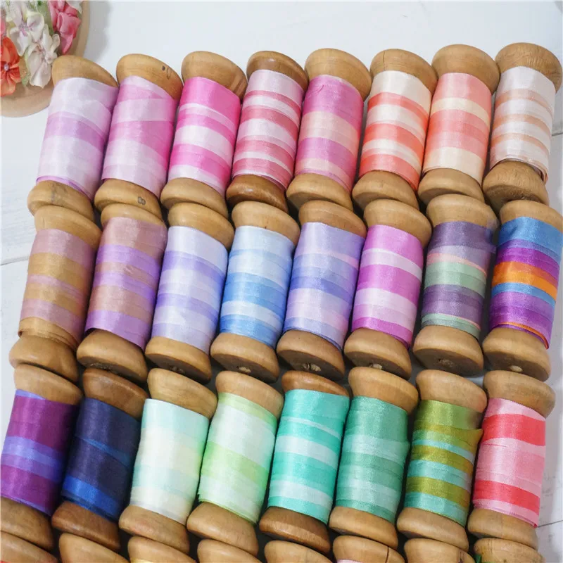 7mmX10m-roll-37colors-Available-100-pure-silk-embroidery-ribbon-thin ...