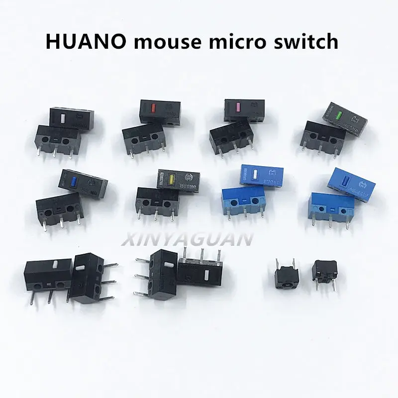 2Pcs-lot-HUANO-mouse-micro-switch-button-white-yellow-blue-pink-green ...