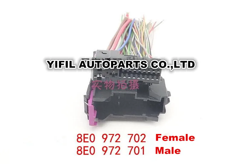20-Pin-Way-Male-Or-Female-Door-Connector-Plug-With-Wire-Harness-Cable ...